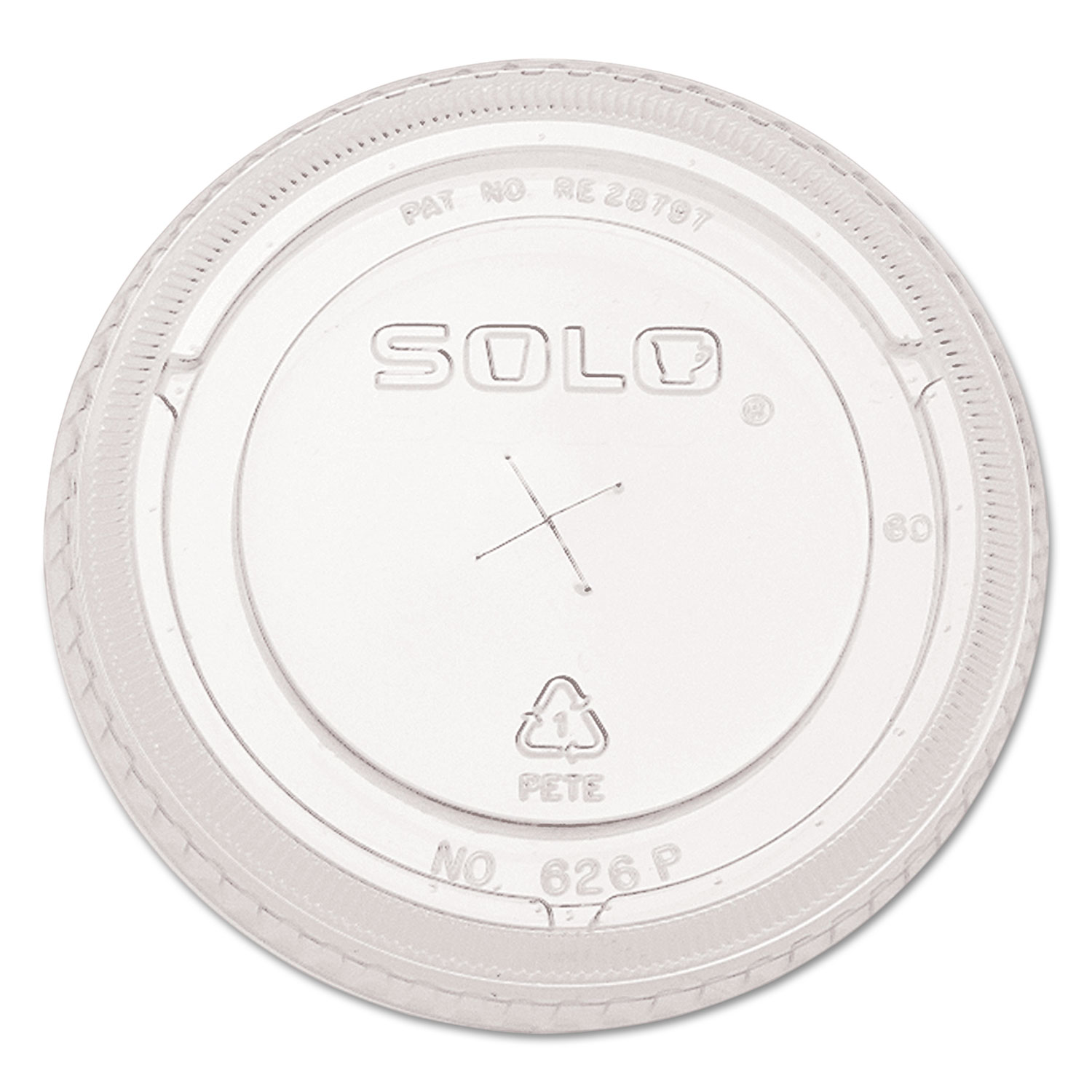 SOLO PETE Flat Straw-Slot Cold Cup Lids, Fits 16 oz to 24 oz, Clear ...