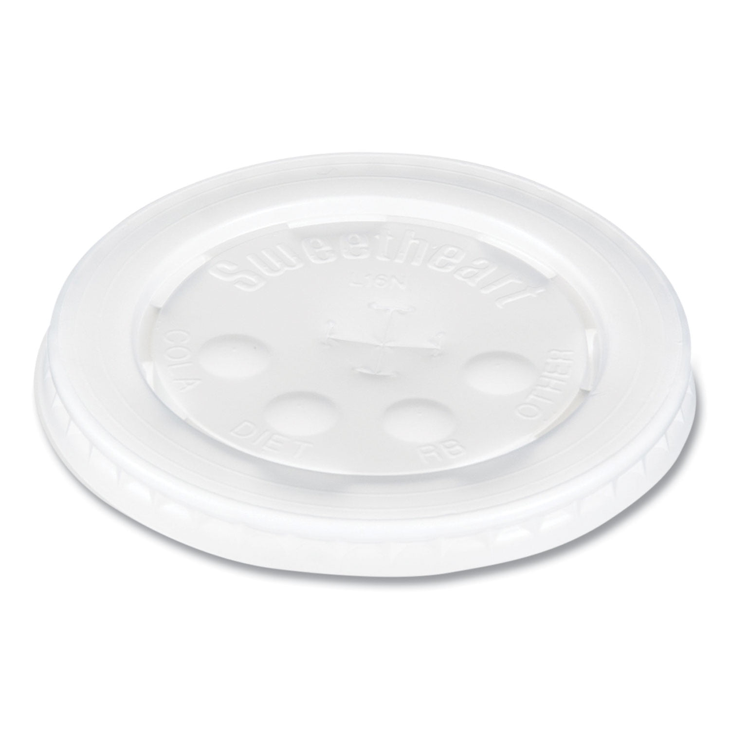 SOLO® Polystyrene Plastic Flat Straw-Slot Cold Cup Lids, Fits 12 oz to ...