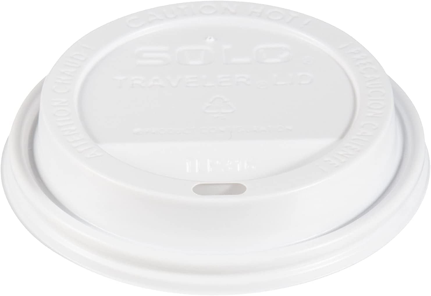 SOLO White Disposable Plastic Coffee Travel Dome Lids for SSP & Bare Hot Cups - 2 Packs of 100 ...