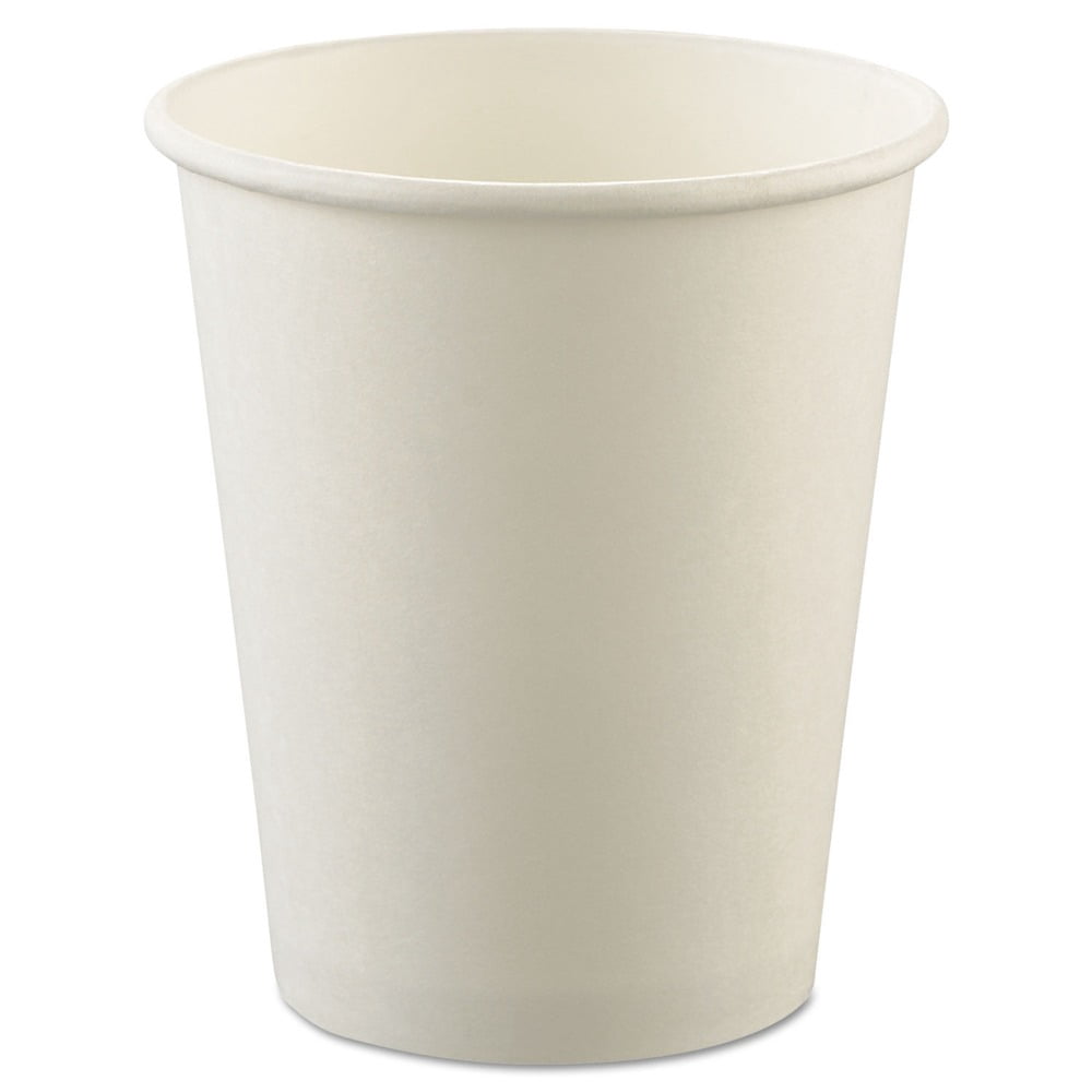SOLO U508N-02050 8 oz. Uncoated Hot Drink Paper Cups - White (1000 ...