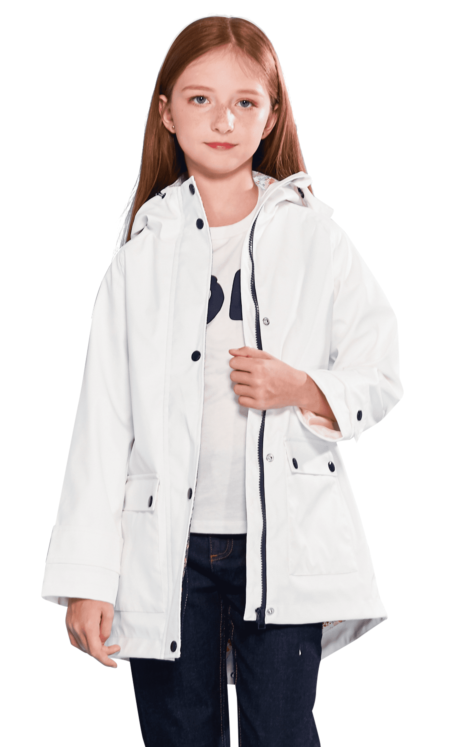 SOLOCOTE Girls Waterproof Lined Rain Jacket Coat Rainproof Jackets ...