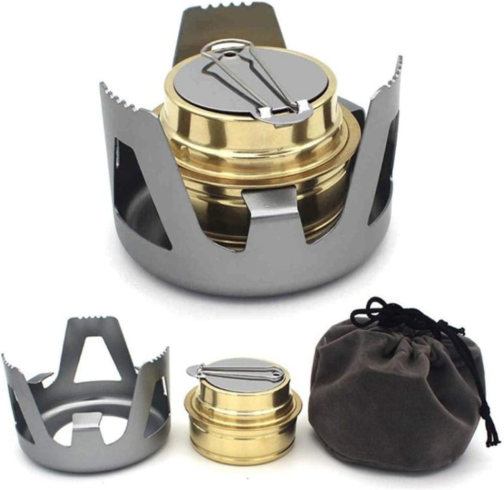 SOLOHIKE Portable Outdoor Mini Alcohol Stove Burner Ultralight Camping ...