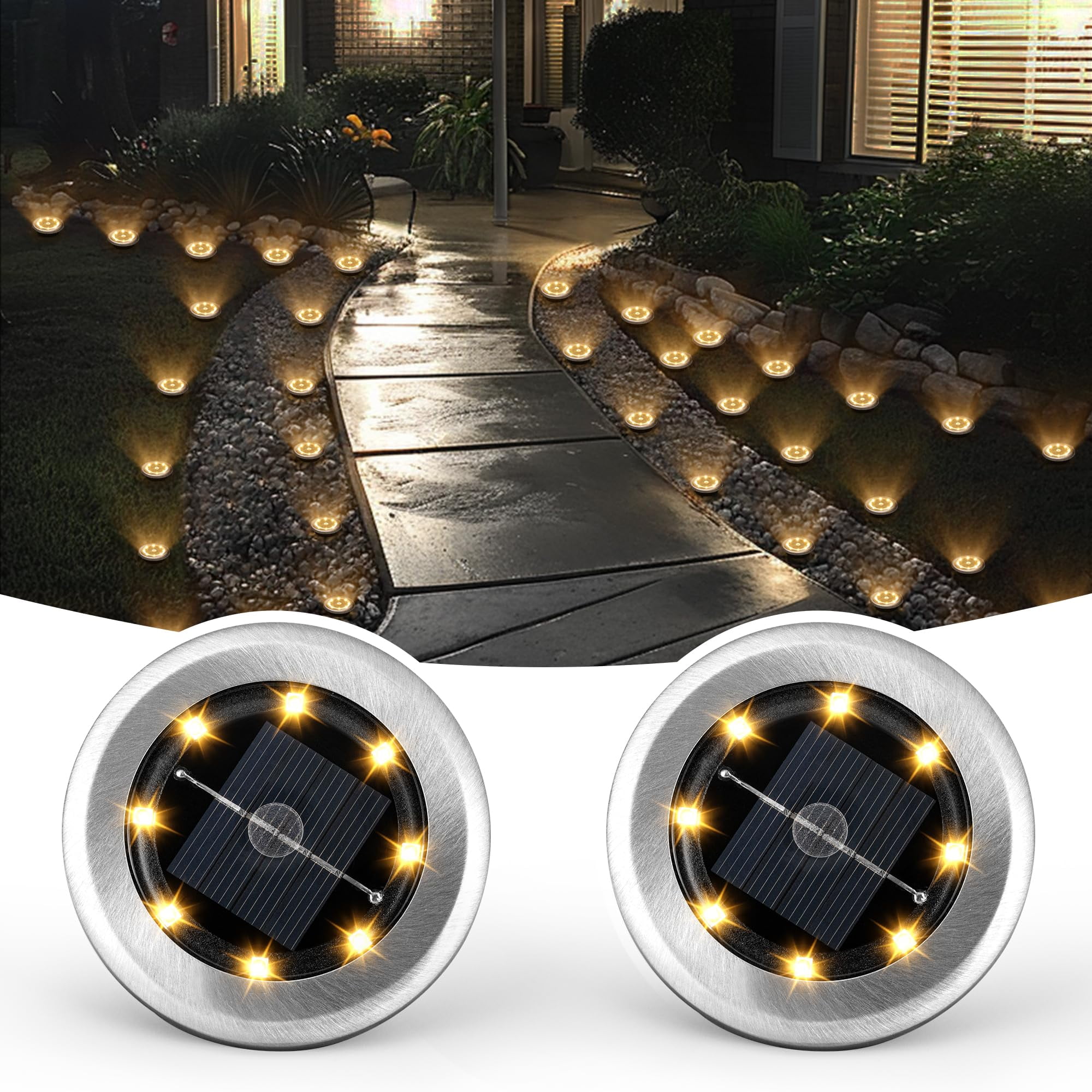 SOLPEX Mini Solar Ground SSF20 Lights, 2 Pack Solar Lights Outdoor ...
