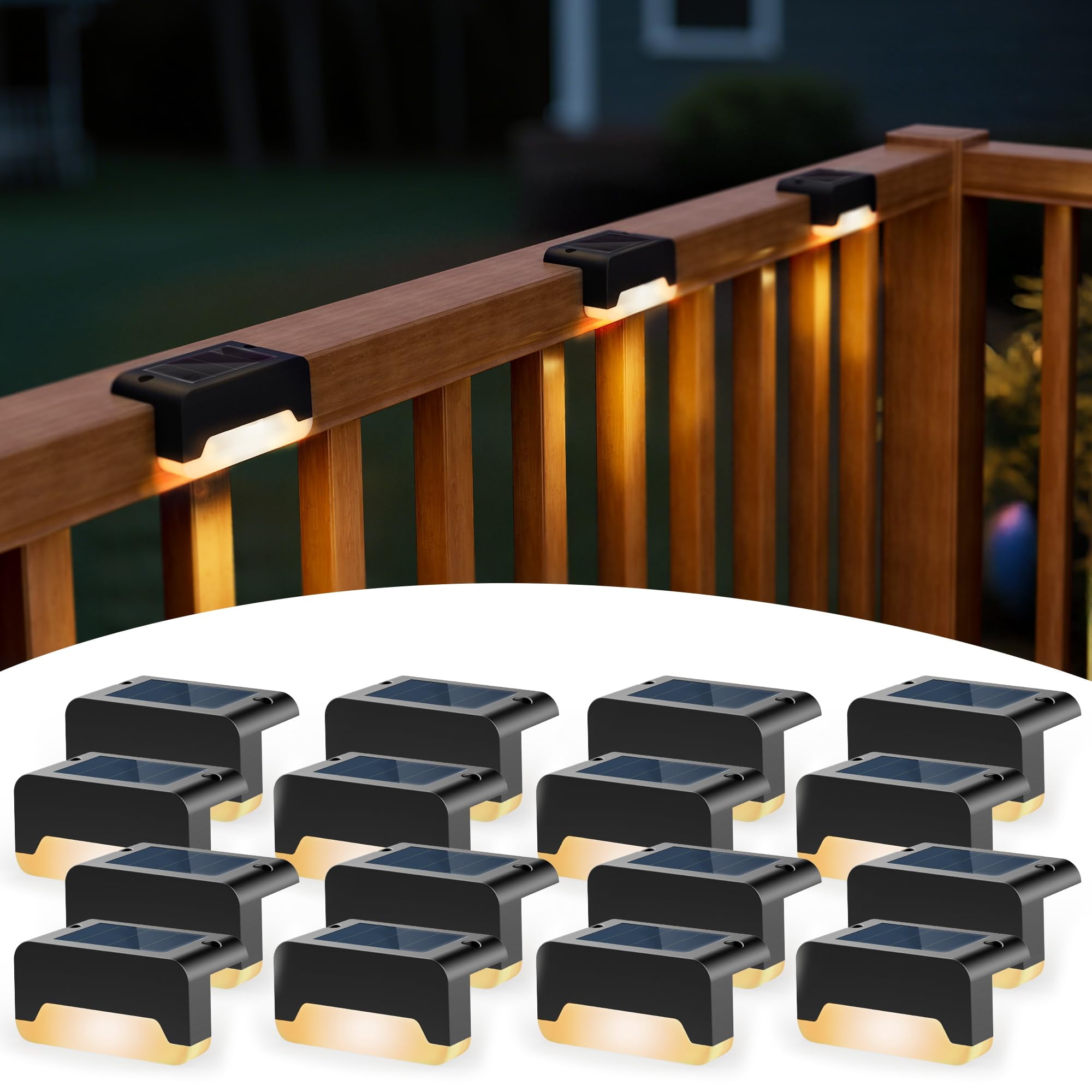 SOLPEX Solar Deck Lights, Solar Step Lights for Outside Waterproof Led ...