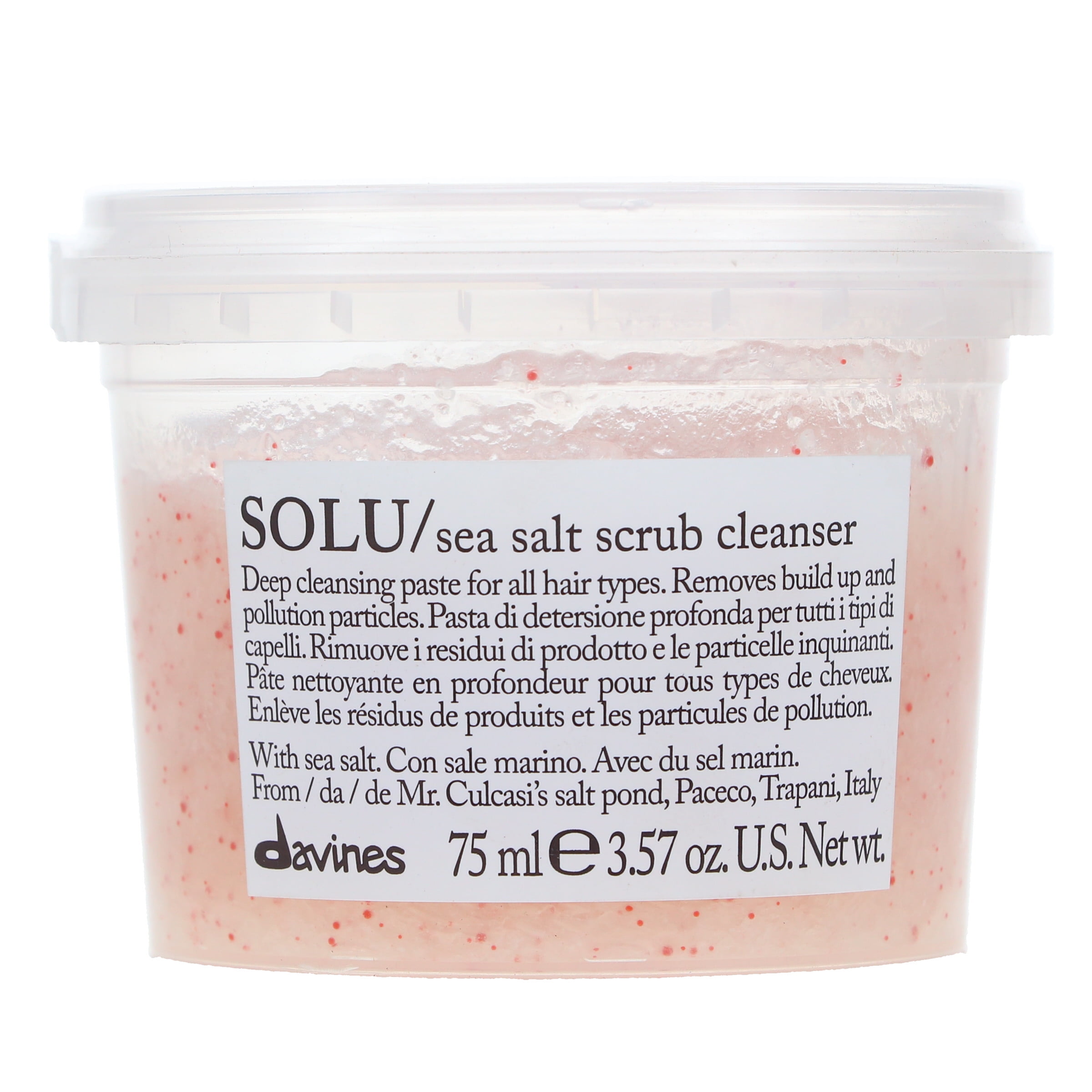 Davines SOLU Sea Salt Scrub Cleanser 3.57 oz - Walmart.com