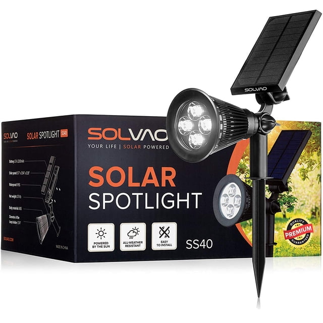SOLVAO Waterproof Solar Spot Light for Lawn & Outside Areas - New ...