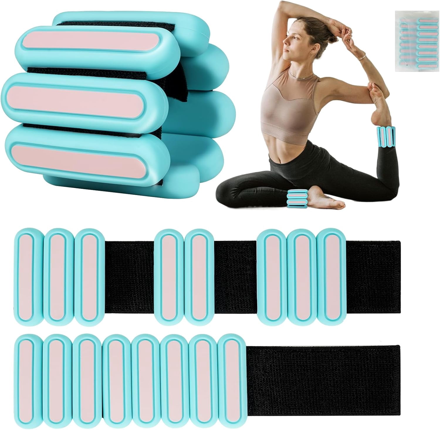 SOLY Wrist & Ankle Weights, Wearable Strong Arm & Leg Weights Set 2(0 ...