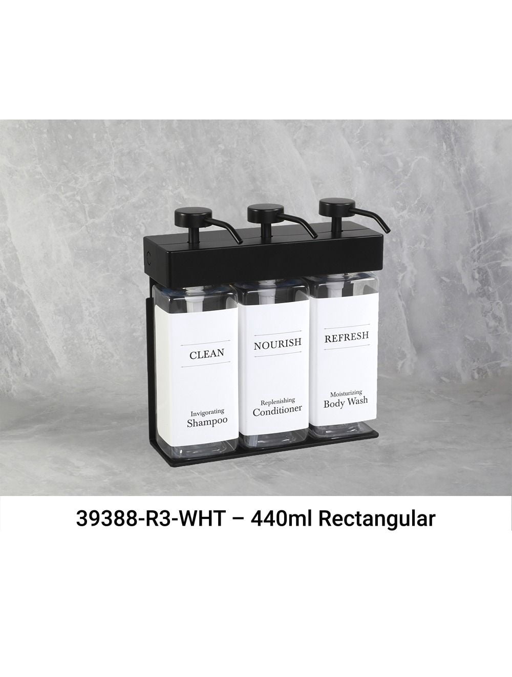 SOLera Liquid Dispenser Bracket color Black with 3-Chambers 440mL ...