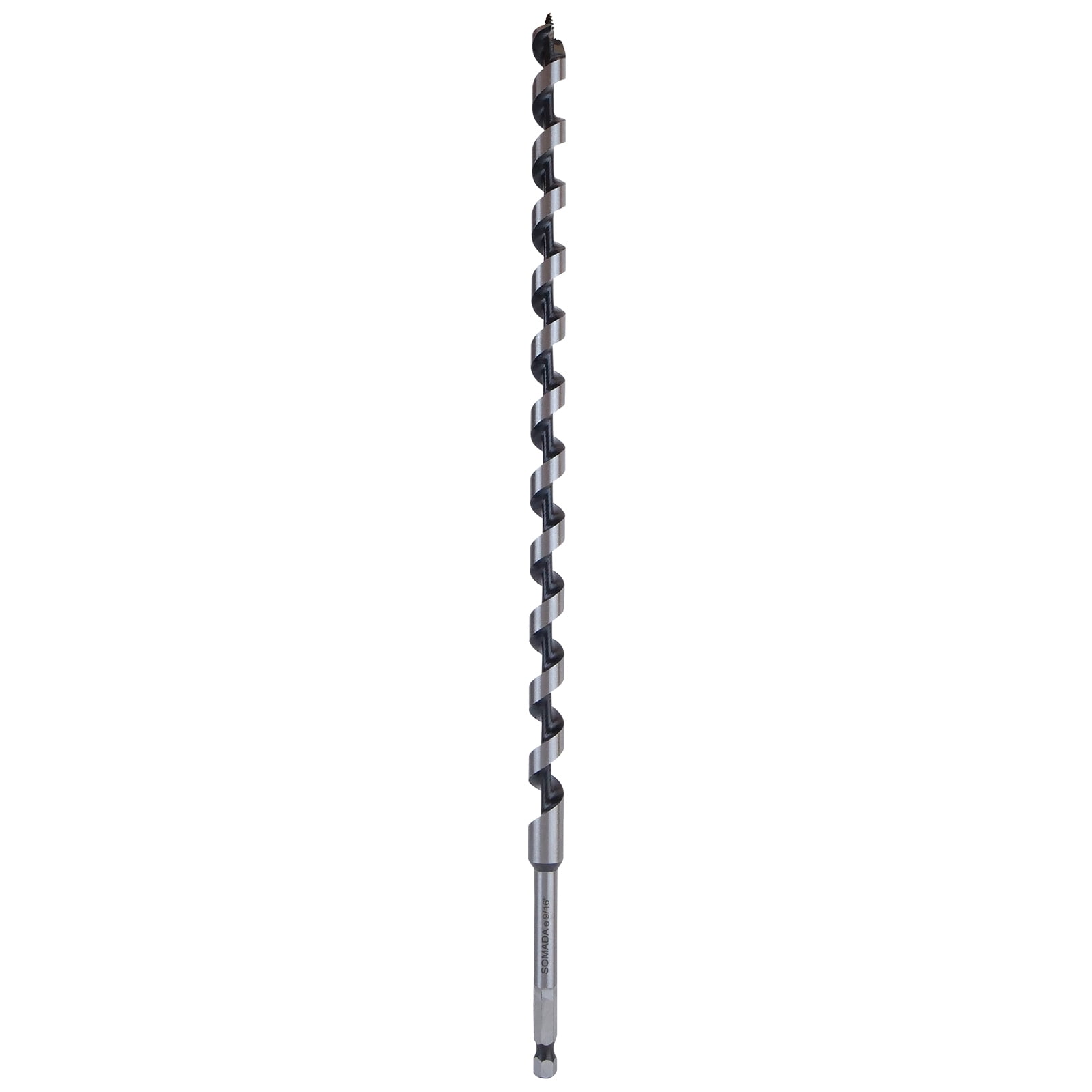 SOMADA 9/16-Inch x 17-Inch Auger Drill Bit for Wood, Hex Shank 3/8-Inch ...