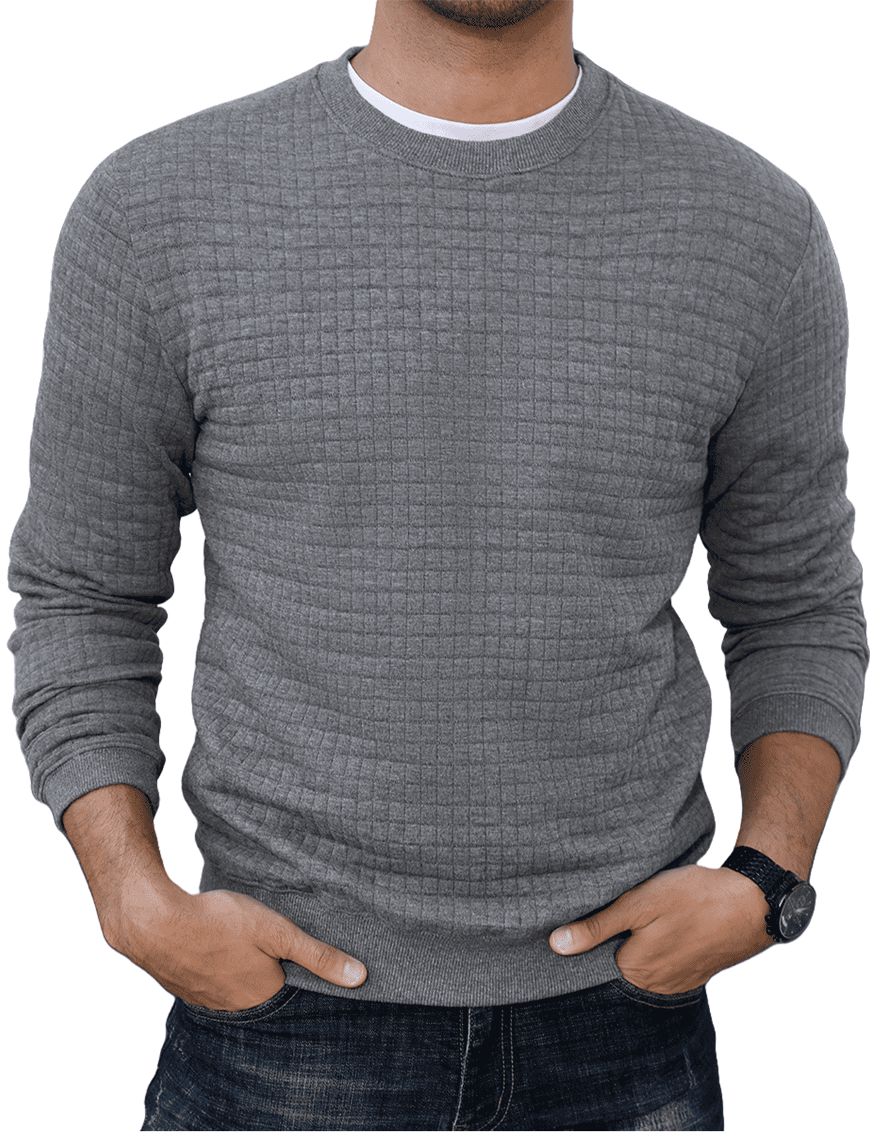 SOMER Men's Sweater Pullover Crewneck Sweatshirts for Men Fall Pullover ...