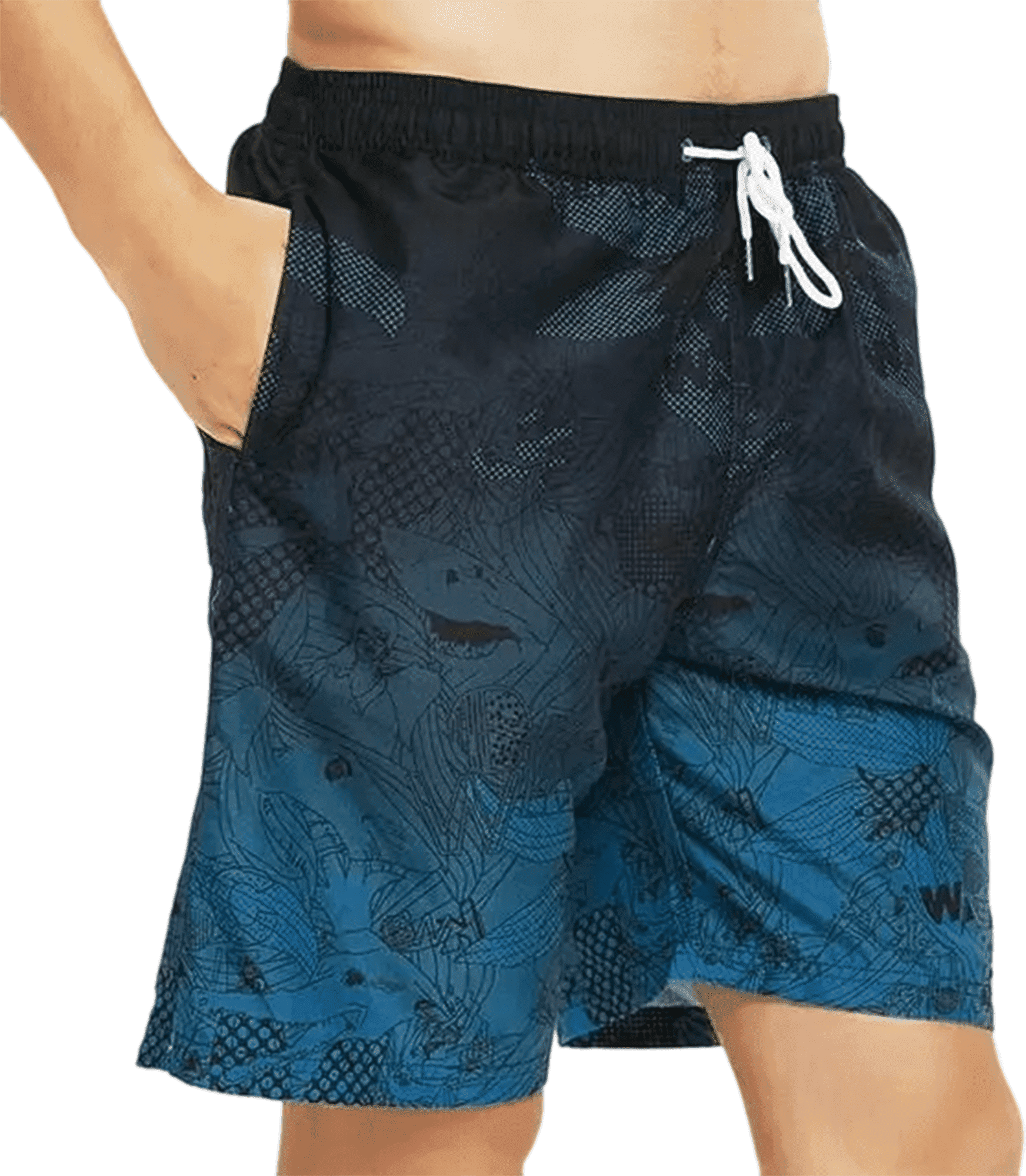 SOMER Men's Swim Trunks Long Bathing Suits with Mesh Lining and Pockets ...