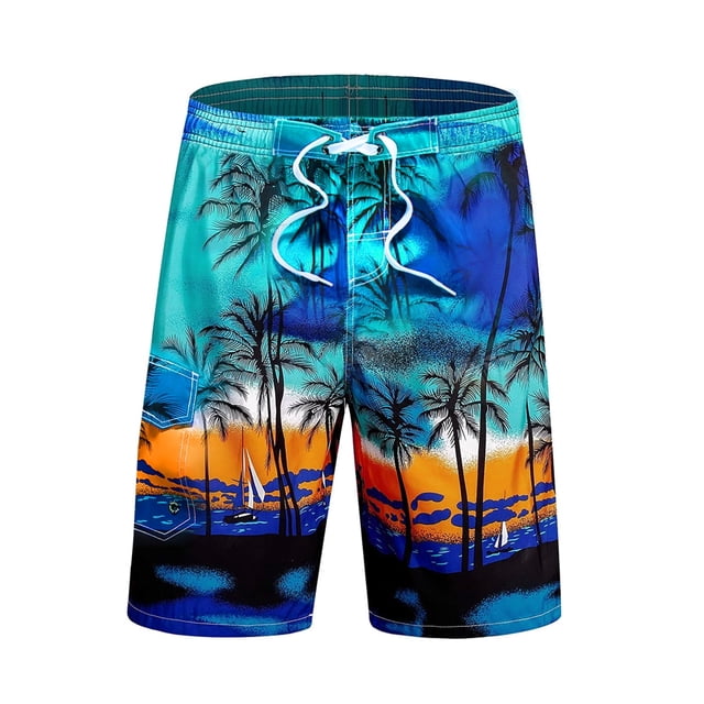 SOMER Men's Long Swim Trunks, Quick Dry Bathing Suits with Mesh Lining ...