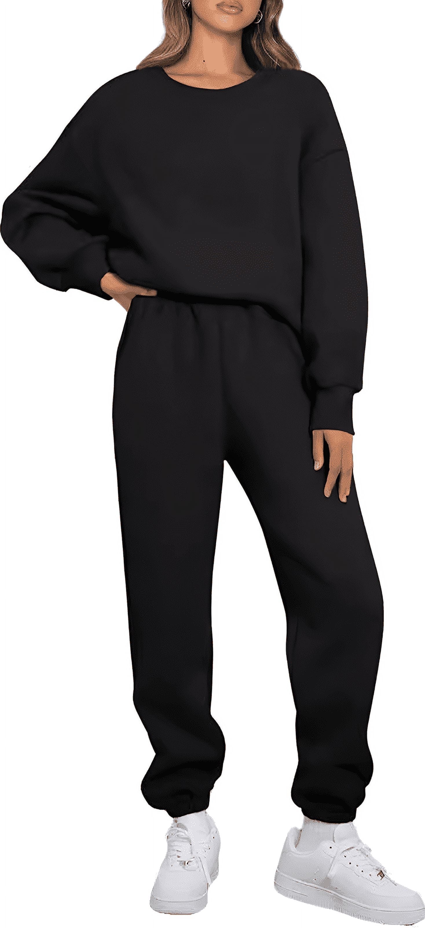 SOMER Women's 2 Piece Sweatsuit Outfit Long Sleeve Crewneck Pullover ...