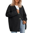 SOMER Women's Cardigan Open Front Oversized Button Lightweight Trendy ...