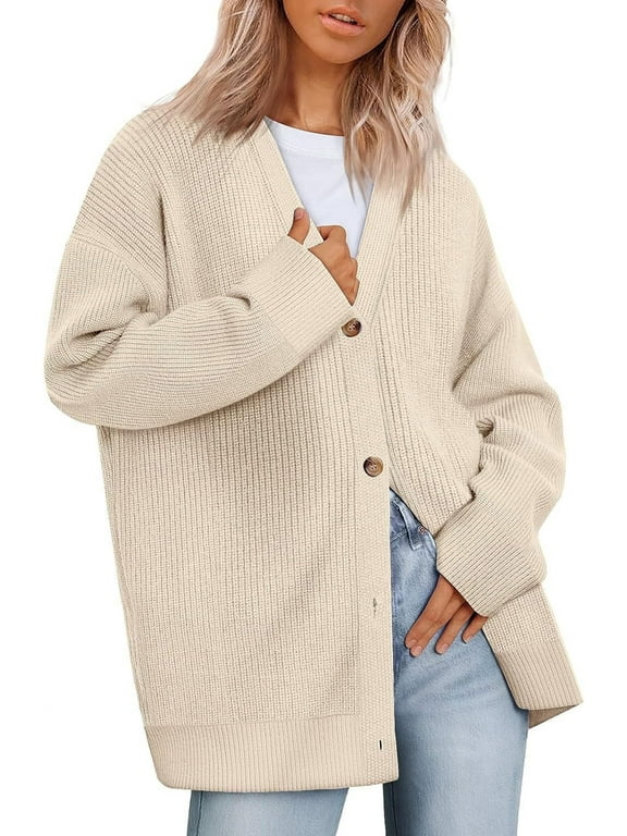 Dyegold Women's 3/4 Sleeve Lightweight Linen Cotton Cardigan - Casual ...