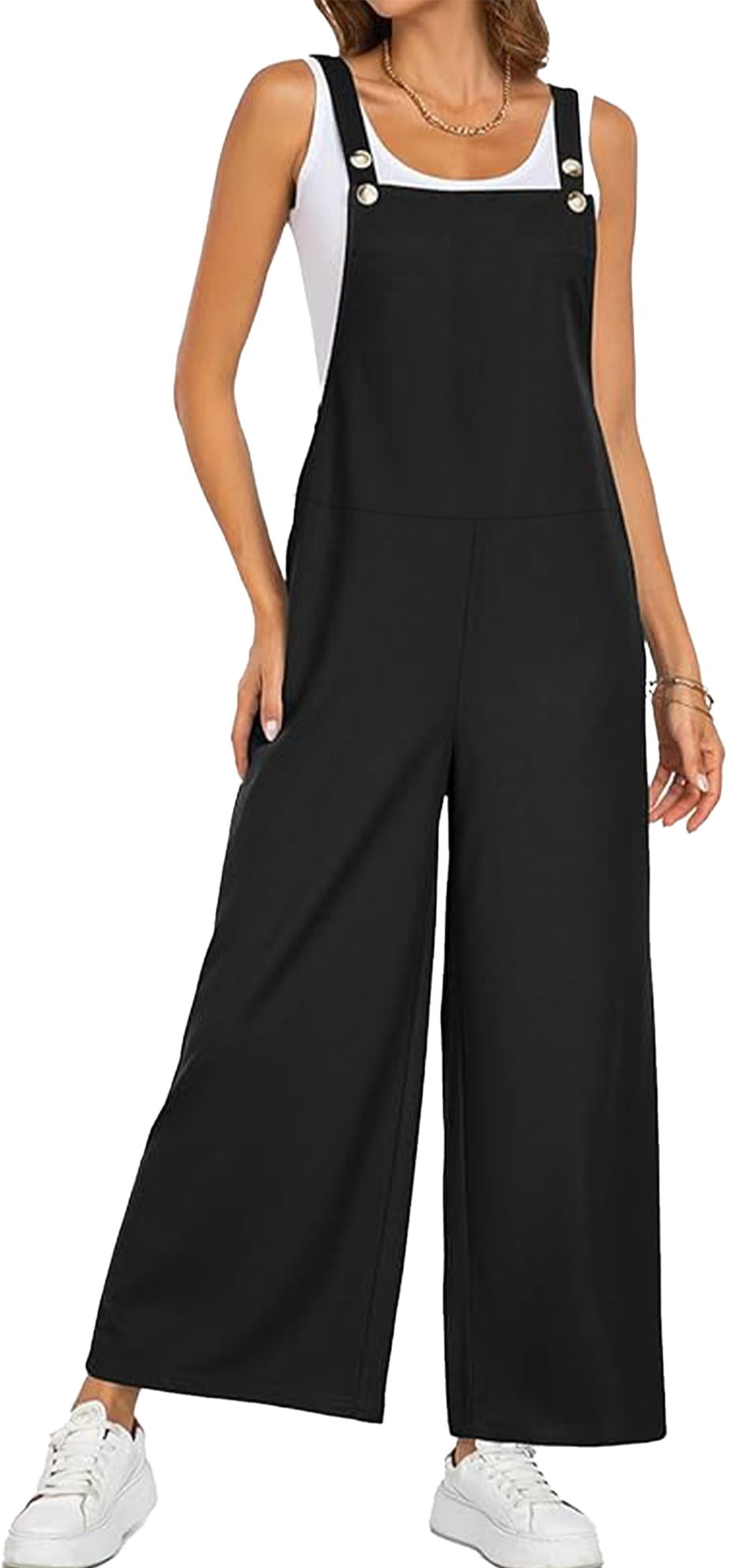 SOMER Women's Jumpsuits Overalls Adjustable Strap Loose Fit Rompers ...