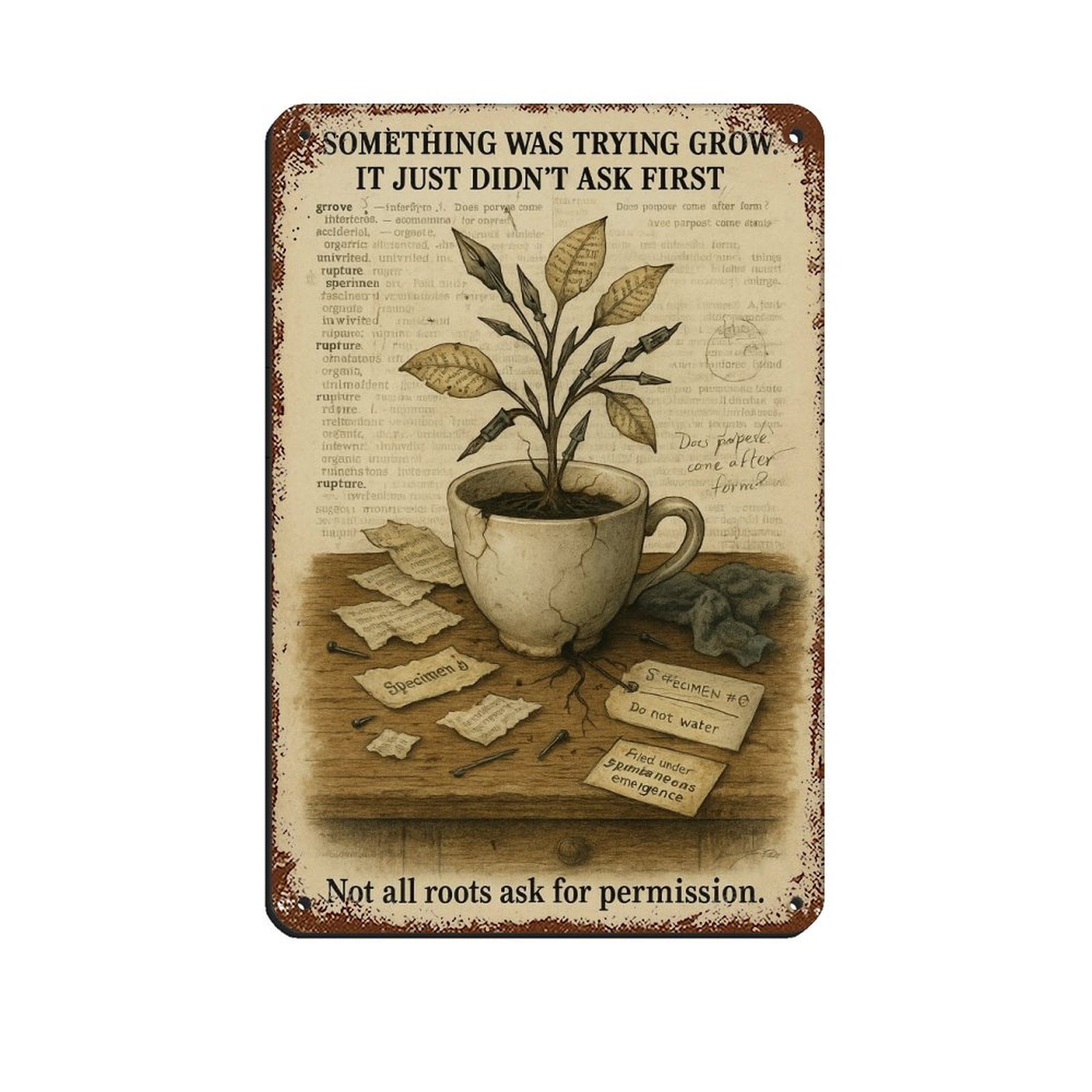 SOMETHING WAS TRYING TO GROW. IT JUST DIDN’T ASK FIRST Retro Poster ...