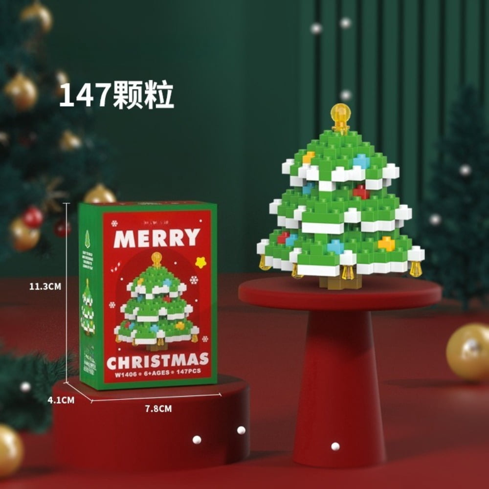 SOMIK Christmas Advent Calendar, Santa Claus Train Building Blocks, 12 ...