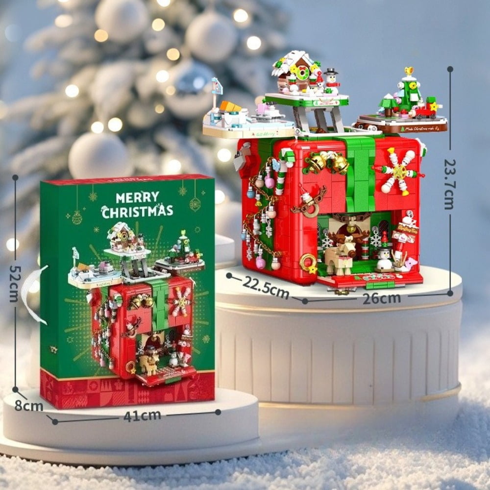 SOMIK Christmas Surprise Box Building Blocks Set, Chritmas Themed ...