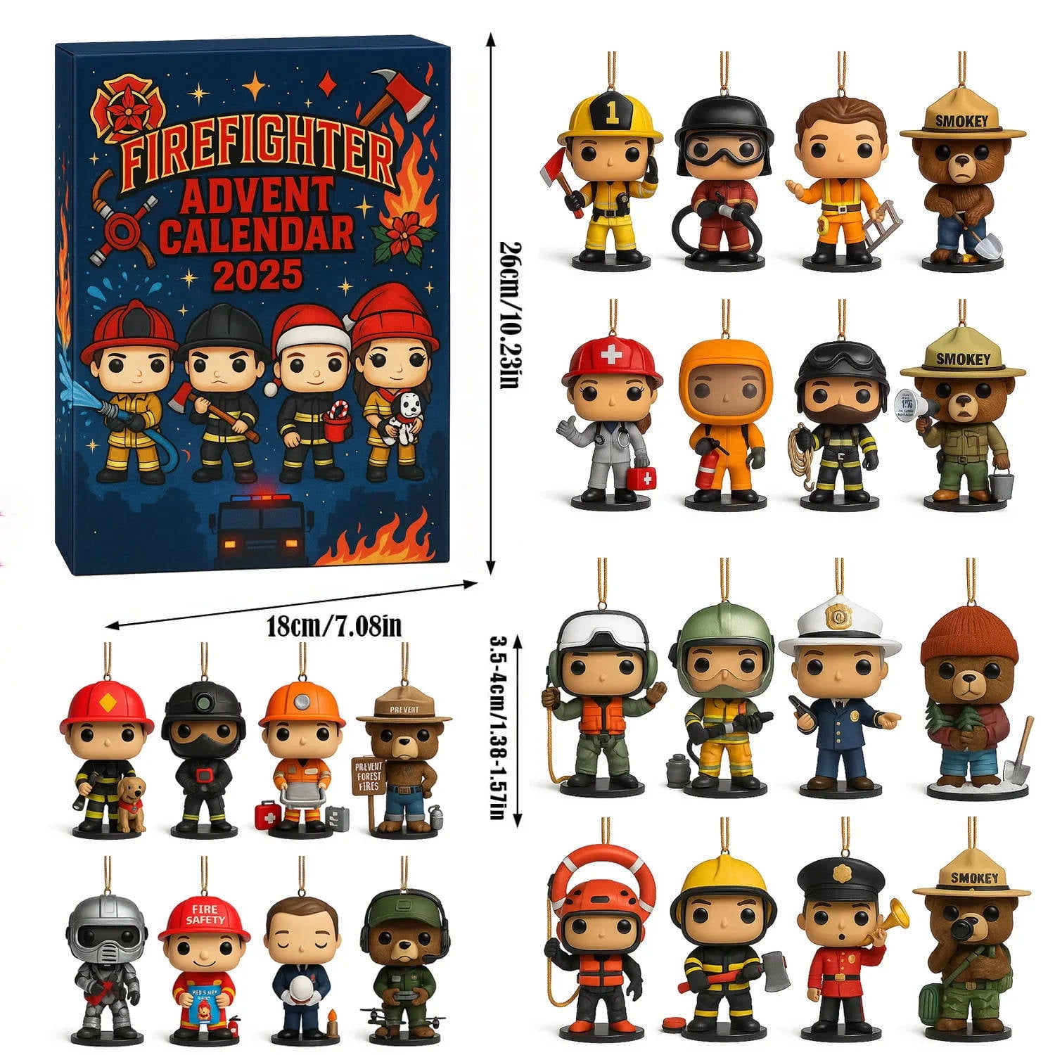 SOMIK Firefighter Advent Calendar 2025, 24 Days Christmas Countdown ...