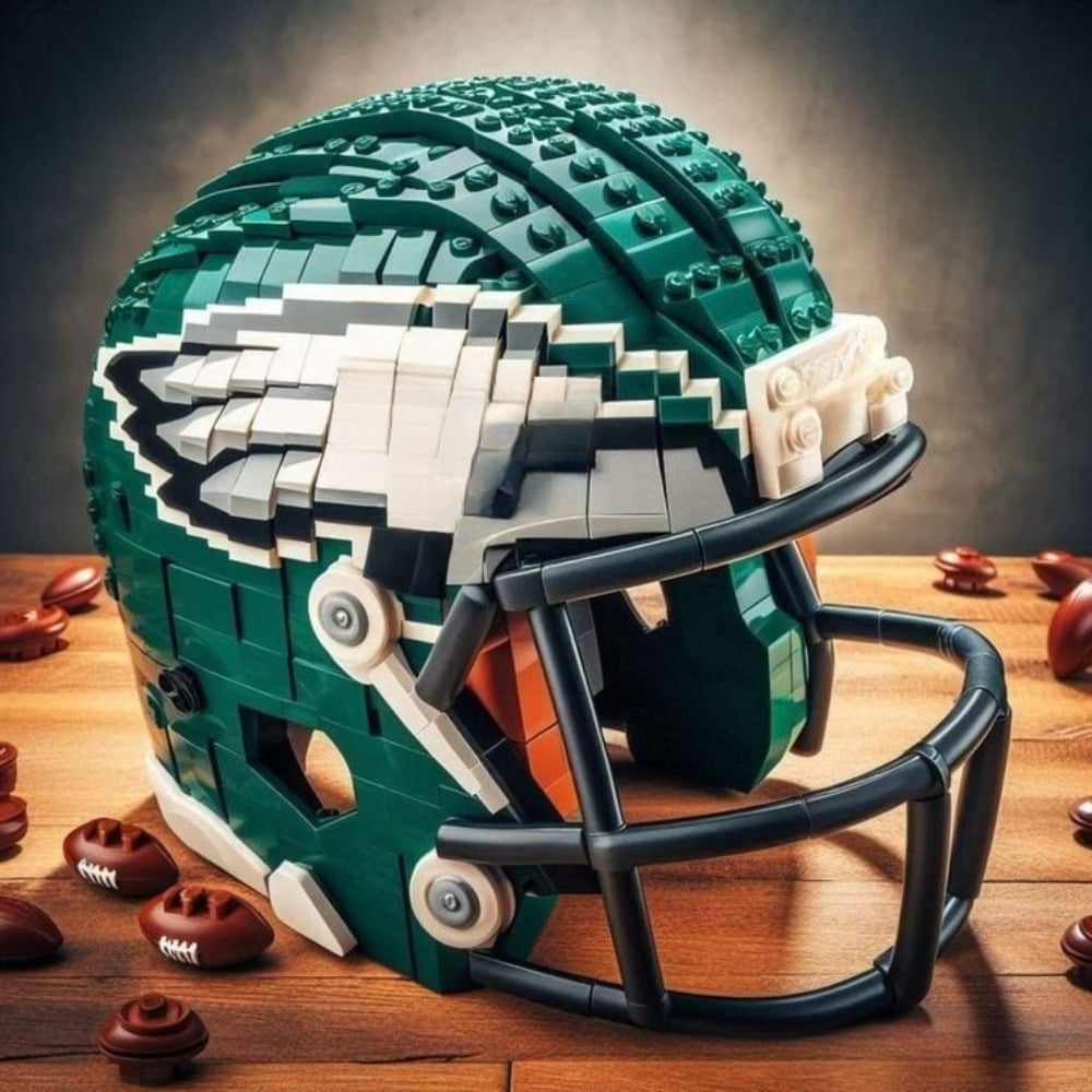 SOMIK Football Team Helmet Creative Building Block Set For All Ages, Detailed Sports Fandom ...