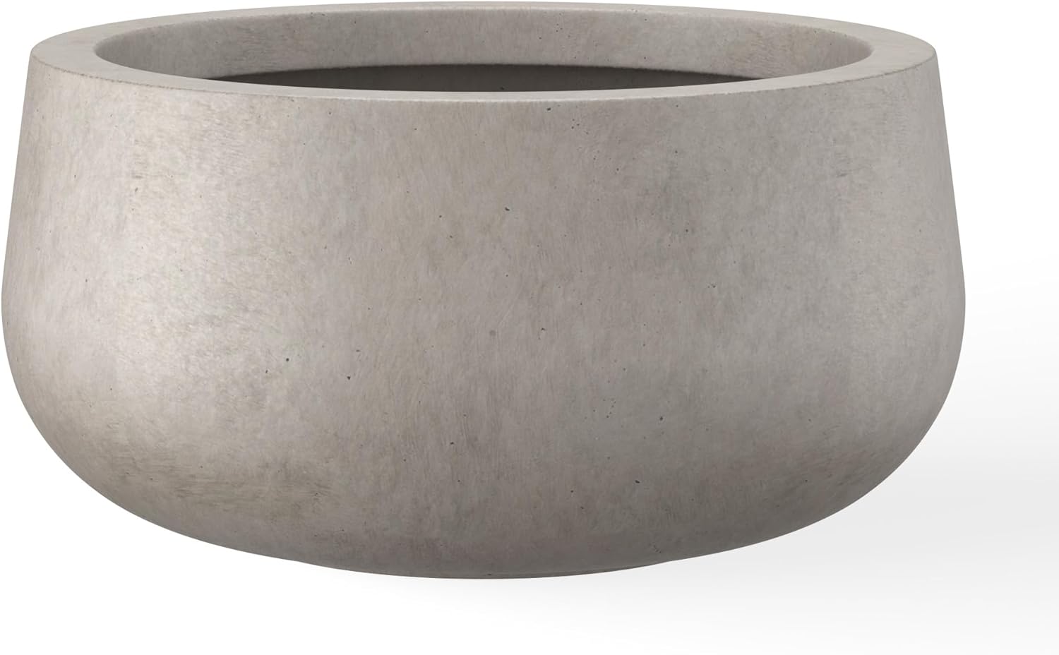 SOMOR 19.6" Dia Round Concrete Planter, Cement Plant Pots with Drainage ...