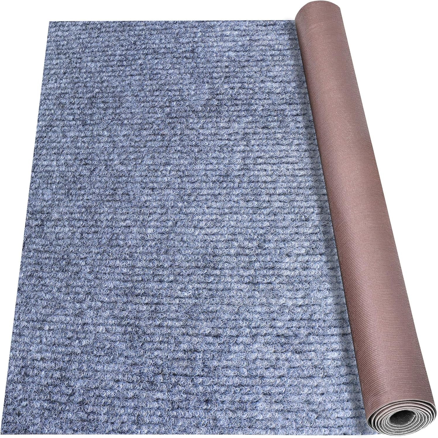 SOMOR Carpet,6 FT x 10 FT Blue-Gray Indoor Outdoor Carpet 0.2" Thick ...