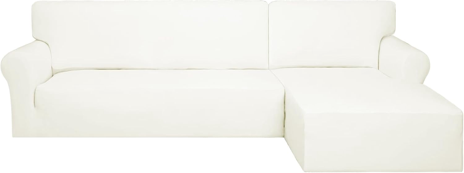 SOMOR Super Stretch Sectional Couch Covers - 2 pcs Spandex Non Slip ...