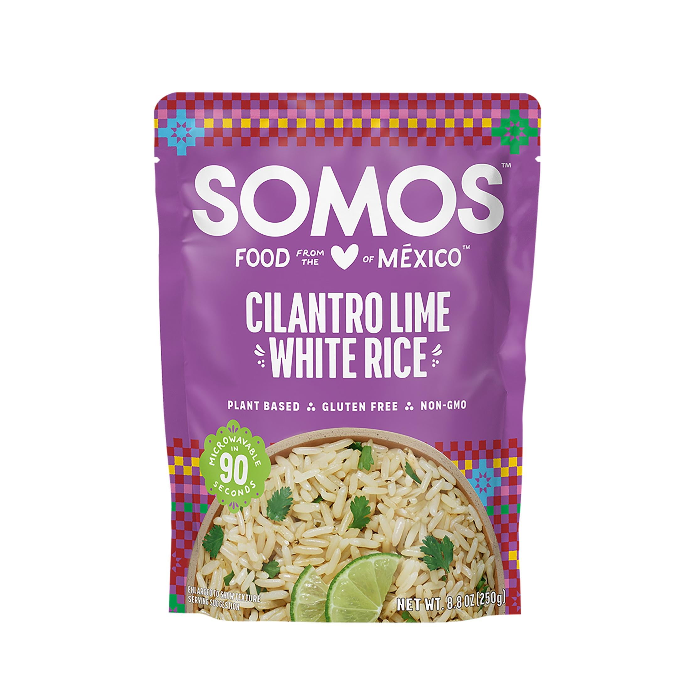 SOMOS Cilantro Lime White Rice, Mexican Side Dish, 8.8 oz Microwavable ...