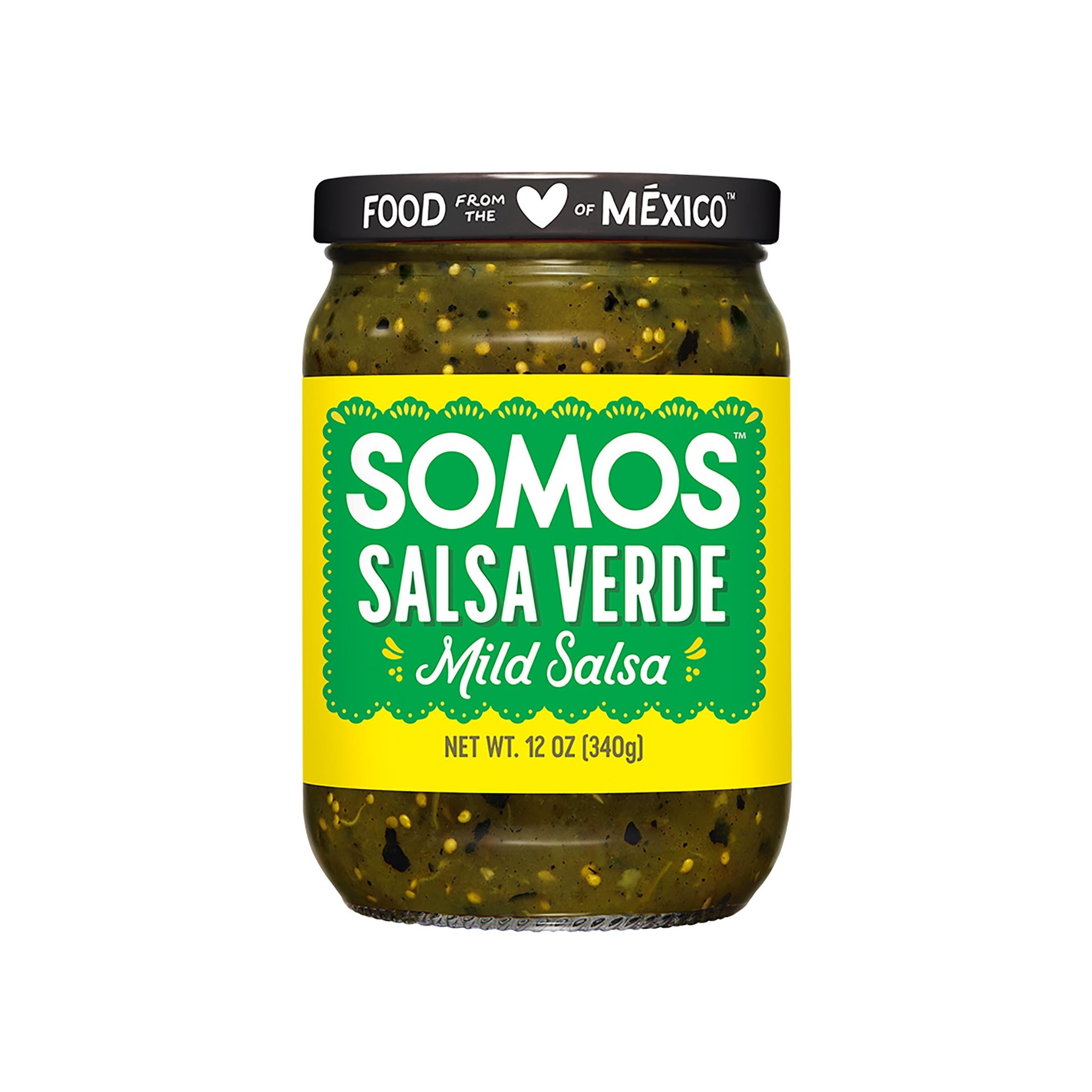 Somos Mild Salsa Verde 12 oz with Roasted Tomatillos Jalapenos Anaheim ...