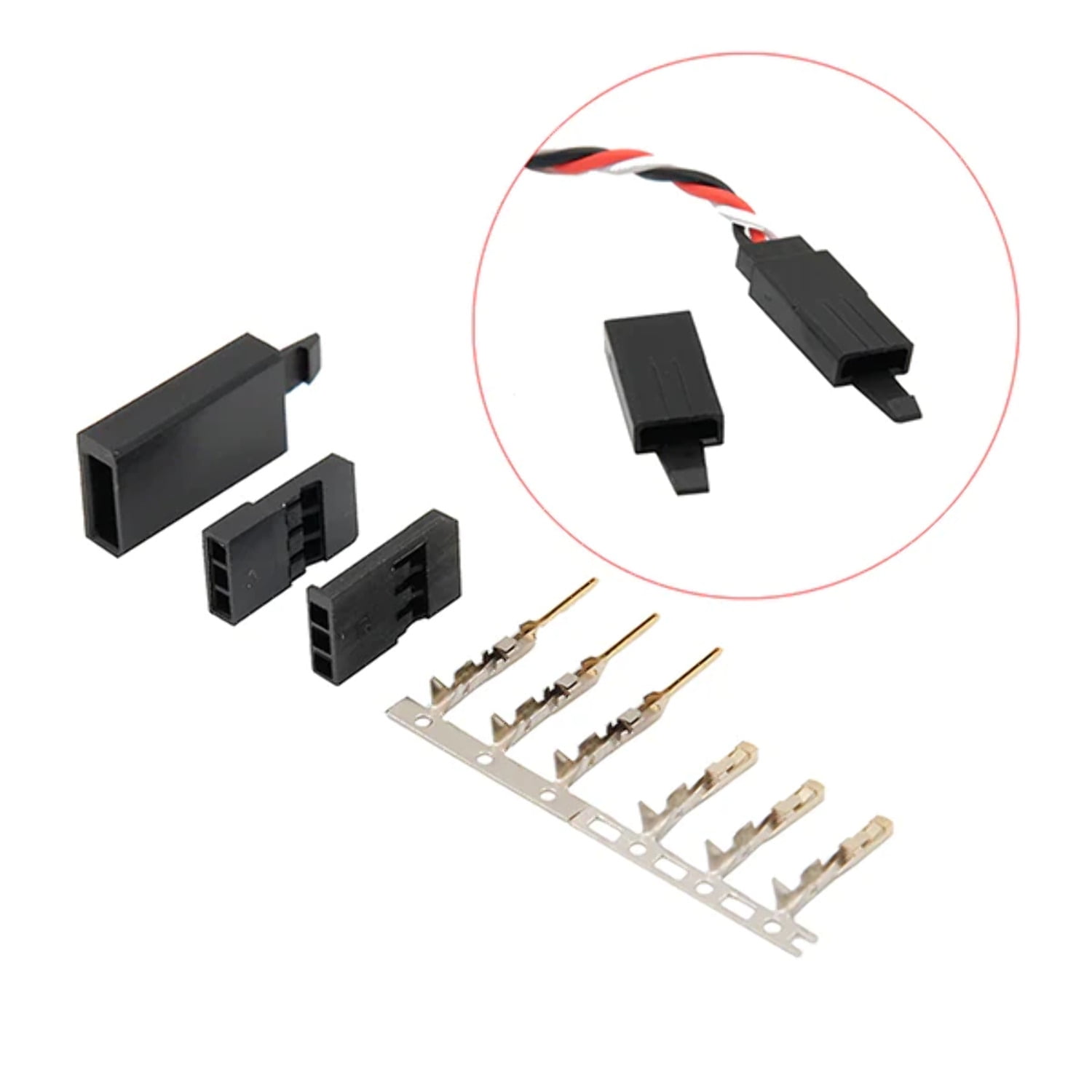 SON RC Futaba Connector (male and female housing ,Terminals) Set of ...
