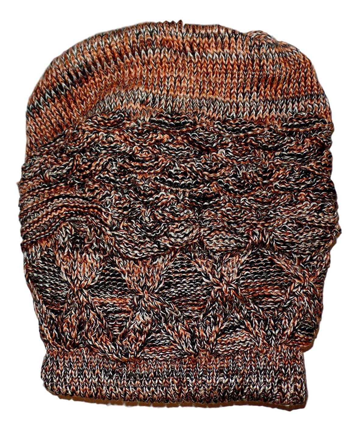 SONA G DESIGNS Versable Multi Color Knit Slouch Beanie for Bun Ponytail ...
