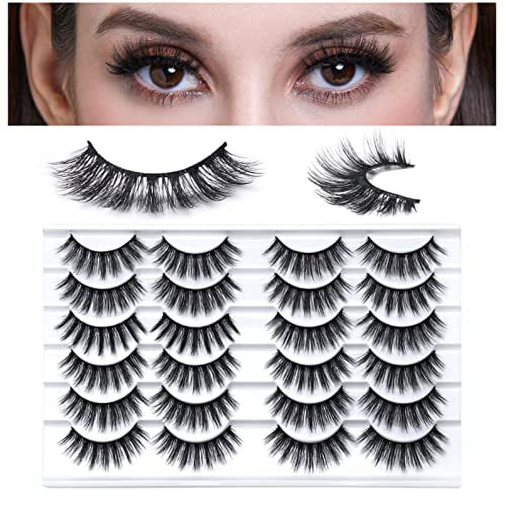 SONAFEEL Anime Lashes 15mm .. Manga Eyelashes 12Pairs Spiky .. Lashes ...