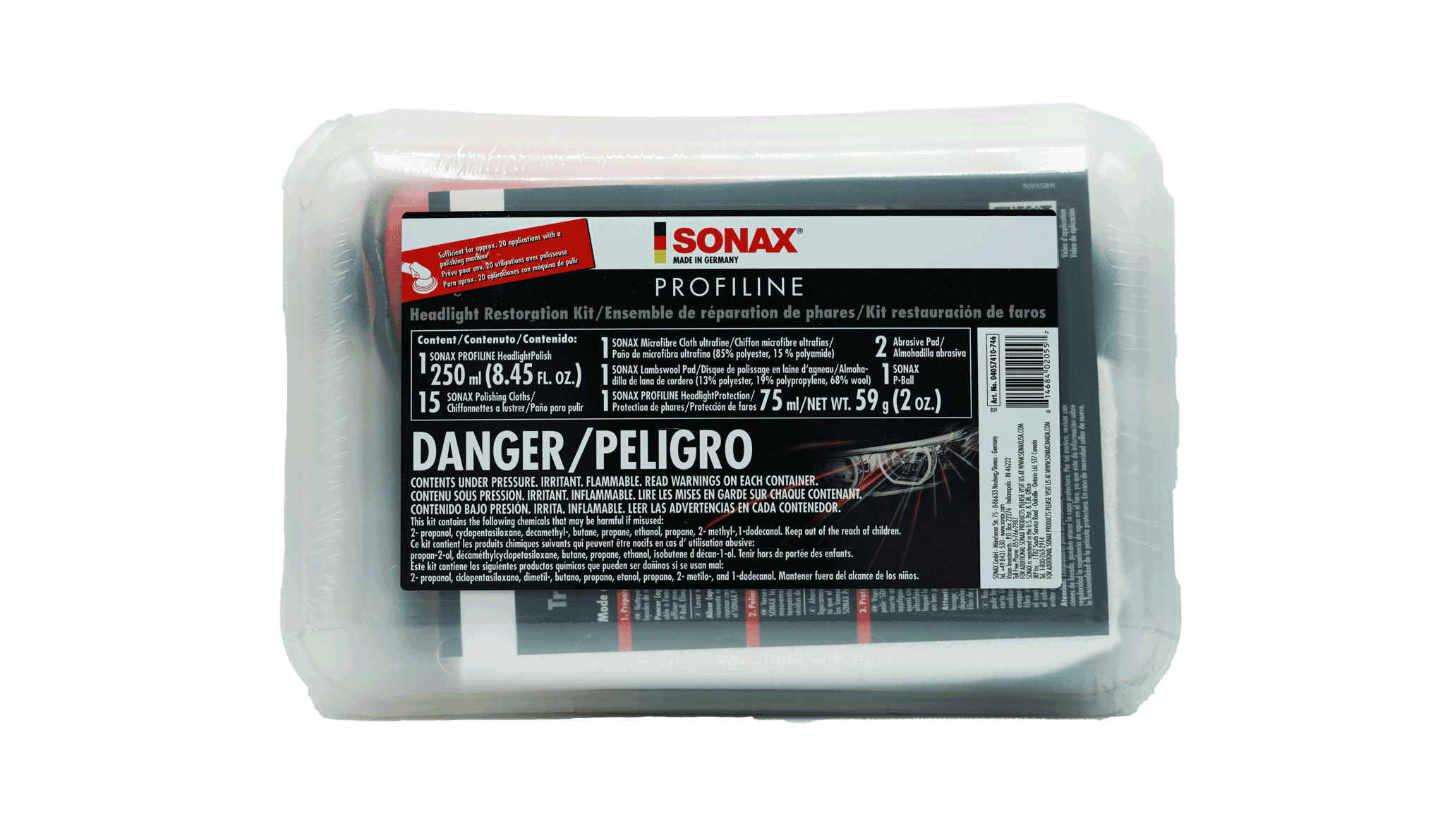 SONAX Profiline Headlight Restoration Kit - Walmart.com