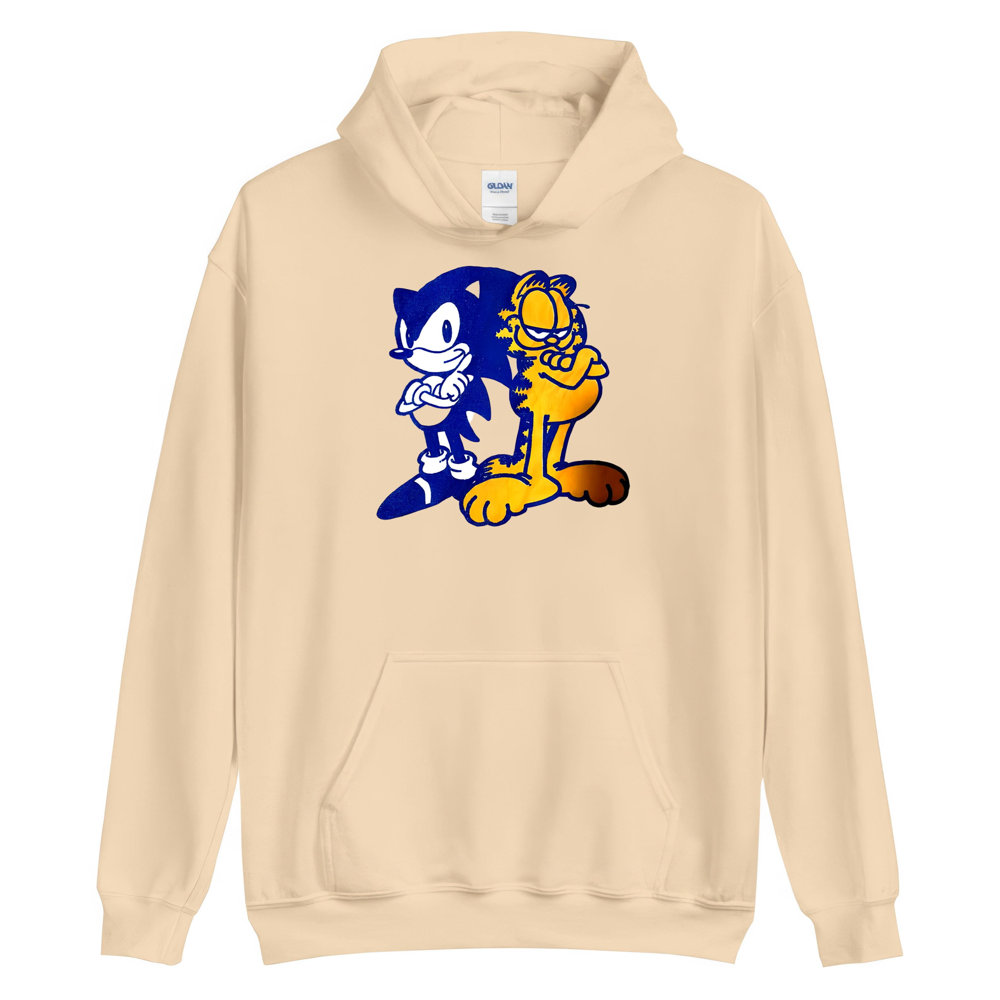 SONFIELD SONIC AND GARFIELD GRAPHIC T-SHIRT-TH49808 - Walmart.com