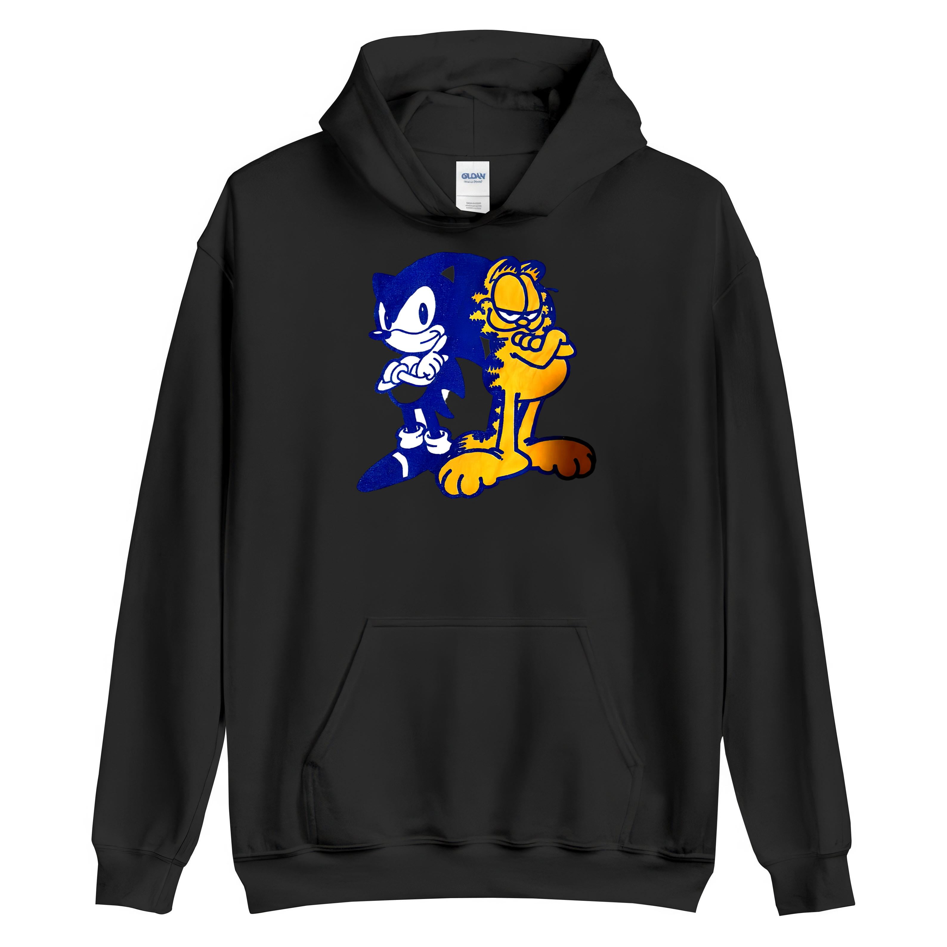 SONFIELD SONIC AND GARFIELD GRAPHIC T-SHIRT-TH49808 - Walmart.com