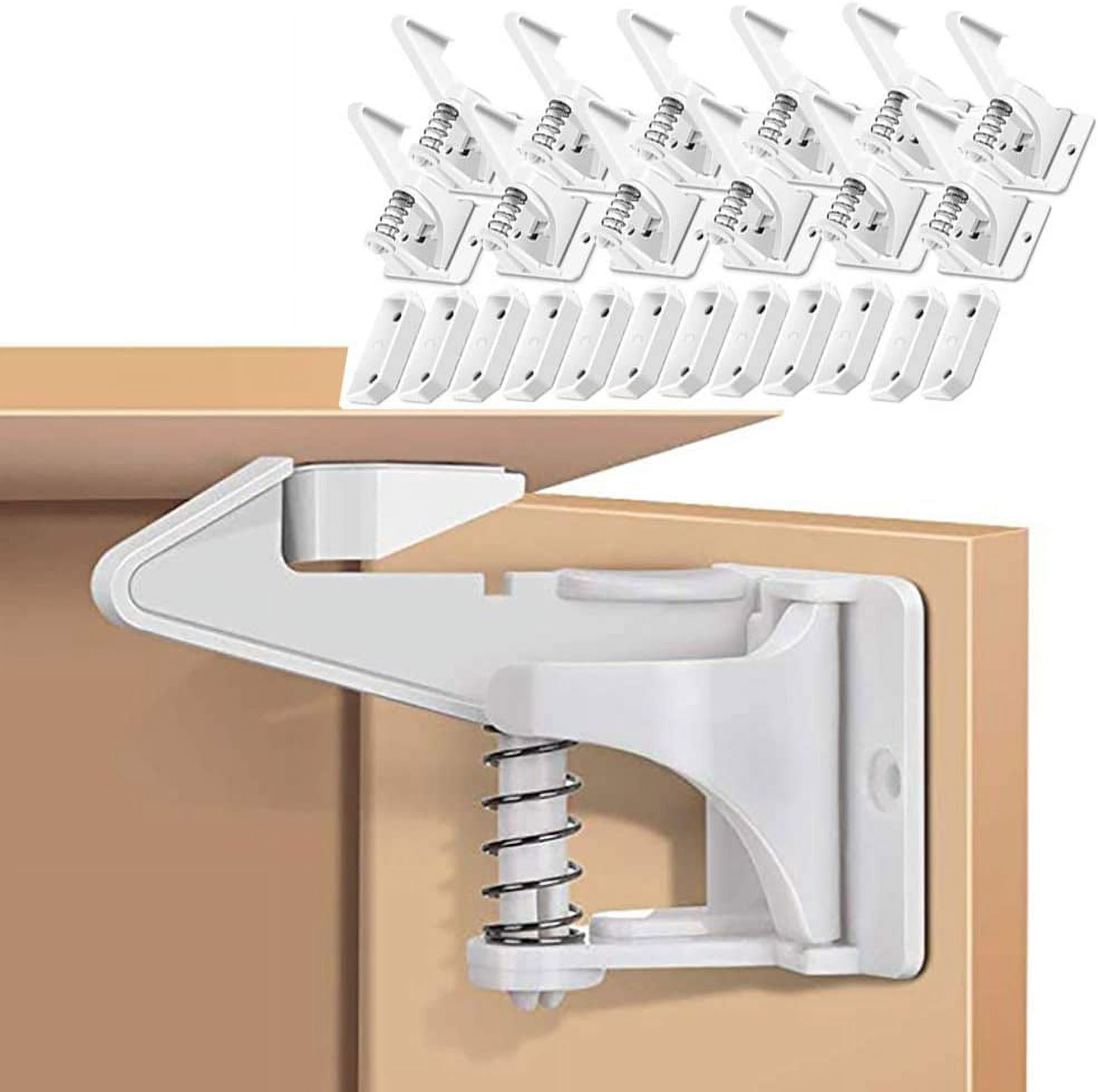 SONGAUN 12 PCS Child Safety Cupboard Locks, Invisible & Unlocked Design ...