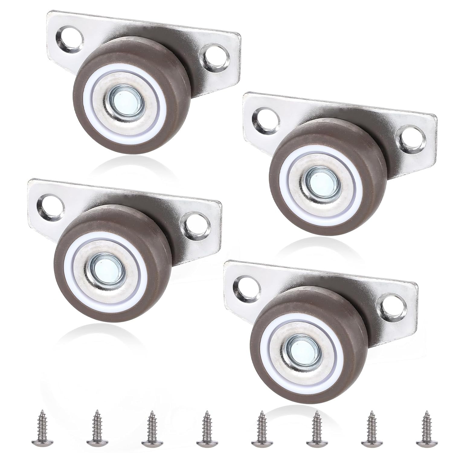 SONGAUN 4 PCS Small Casters Set of 4, 1.25 Inch Side Mount Casters Mini ...