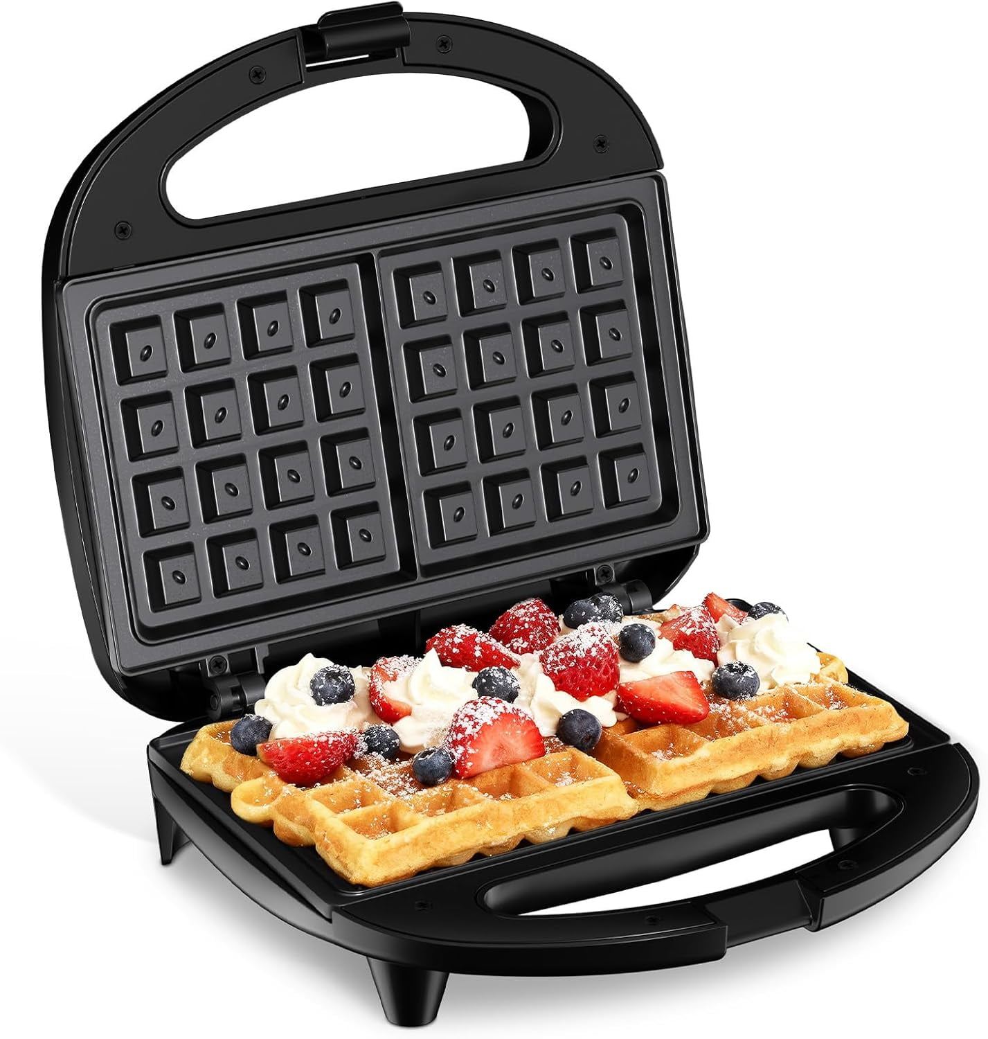 SONGAUN Belgian Waffle Maker, Dual Non-Stick Waffle Iron with Automatic ...