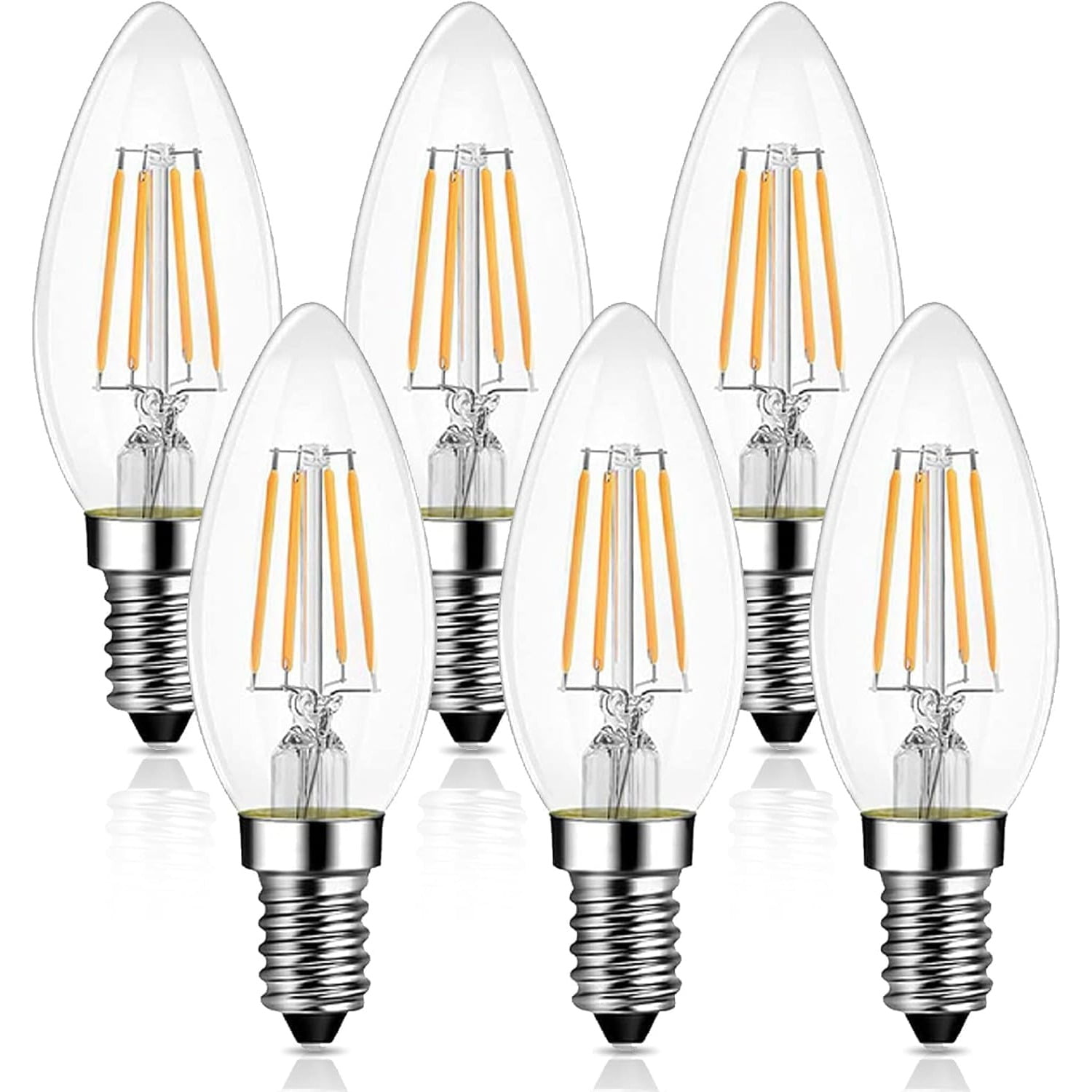 SONGAUN E14 LED Candle Light Bulbs, Small Edison Screw (SES) 2700K Warm ...
