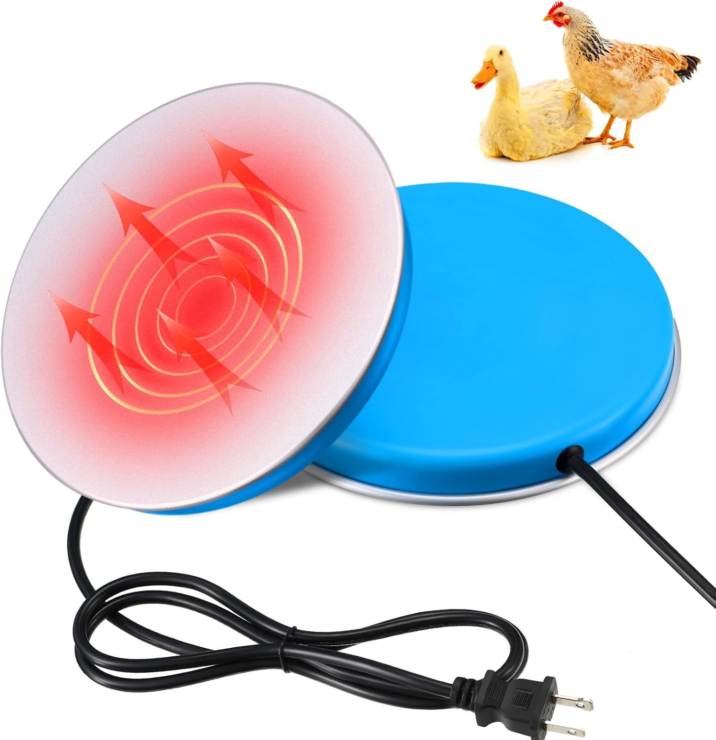 SONGAUN Heated Chicken Waterer Poultry Water Heater Warmer Base Heated ...