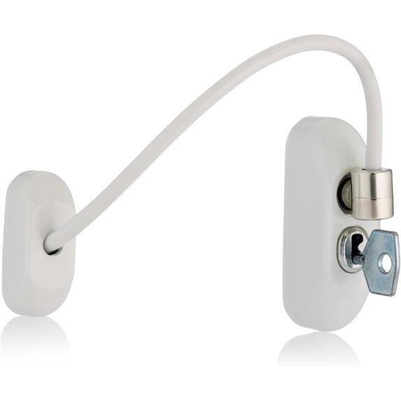 SONGAUN Viper Key Locking Cable Window Restrictor in White, Durable ...