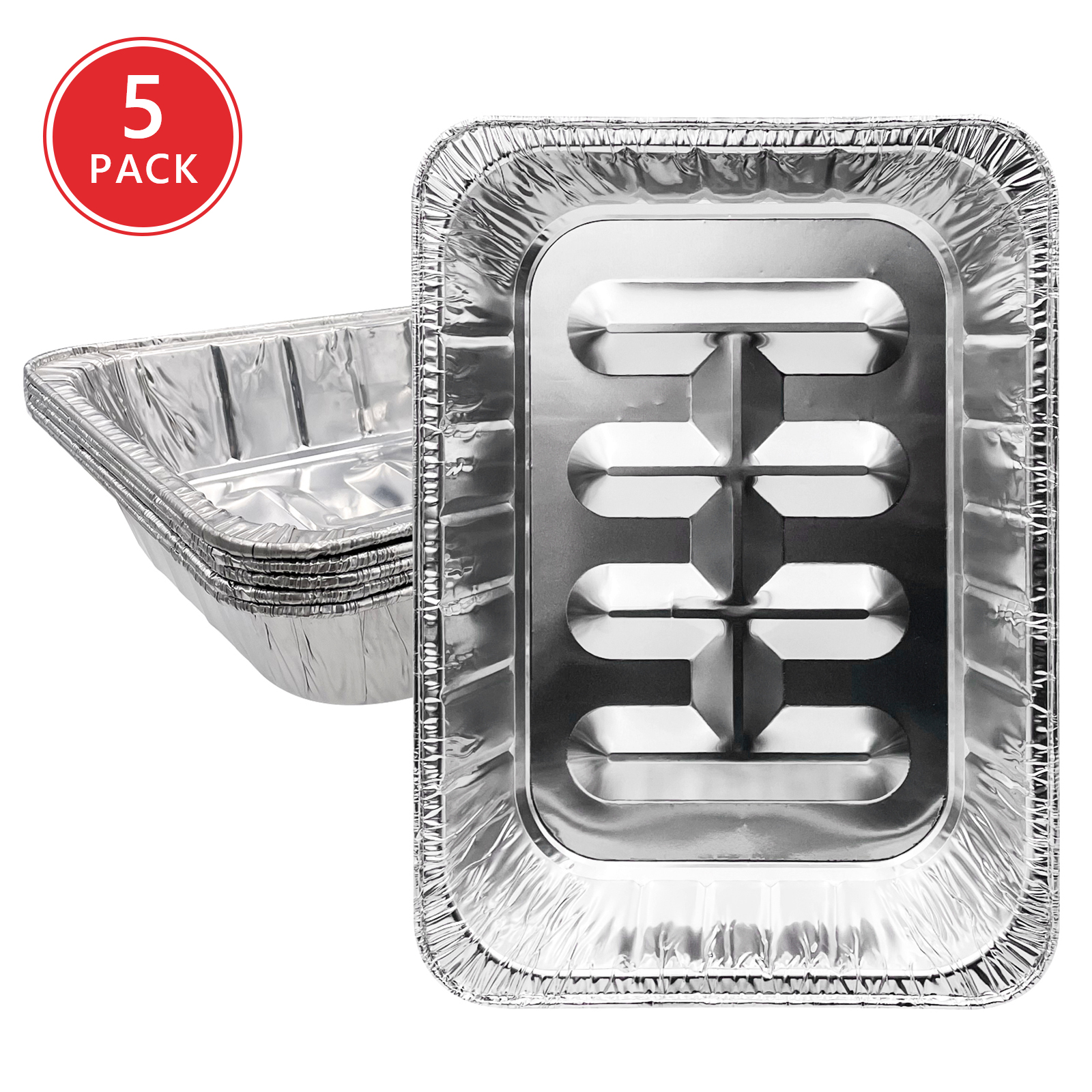 Disposable Aluminum Broiler Tray Pans - Large Pan Used for Cooking ...