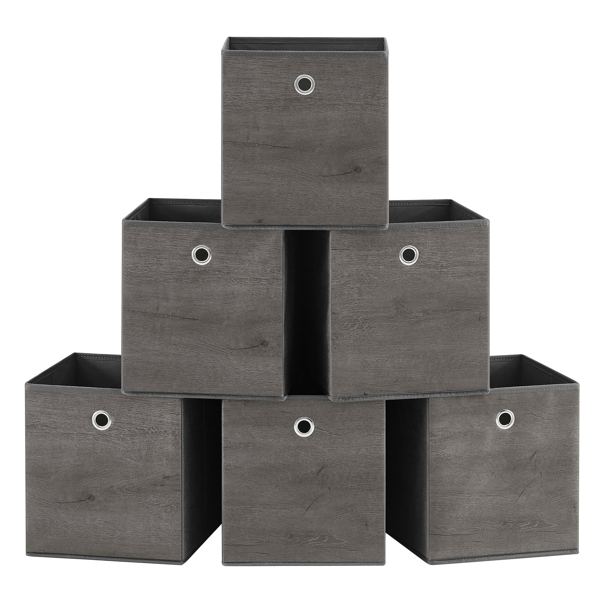SONGMICS 10.2" Cube Storage Bin 6 Foldable Cube Organizer Bin with ...