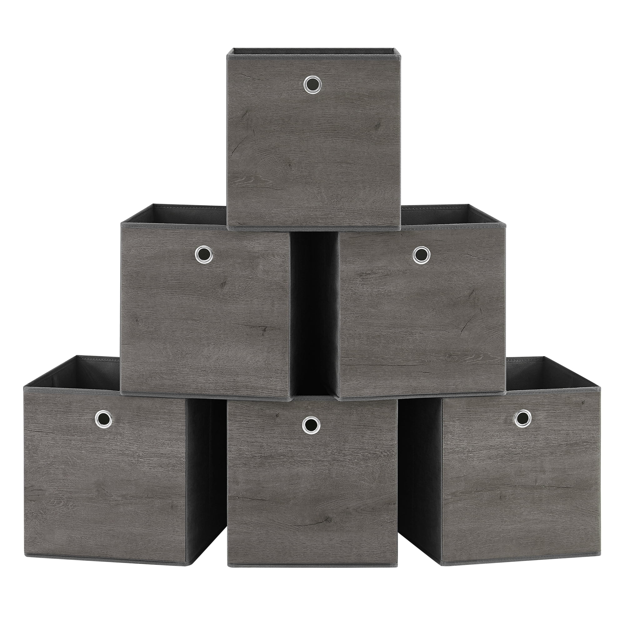 SONGMICS 11.8" Cube Storage Bin 6 Foldable Cube Organizer Bin with ...