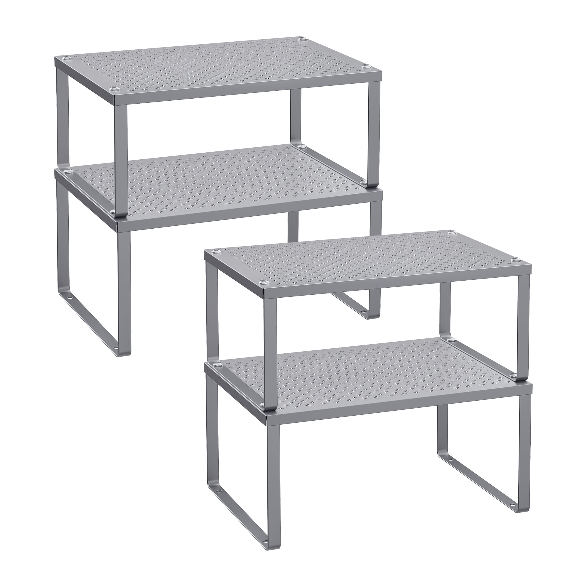 (2 pack) SONGMICS 2 Pack Cabinet Shelf Organizer, Kitchen Counter ...