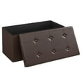 Songmics Foldable Storage Ottoman Bench 30 Footrest For Bedroom And