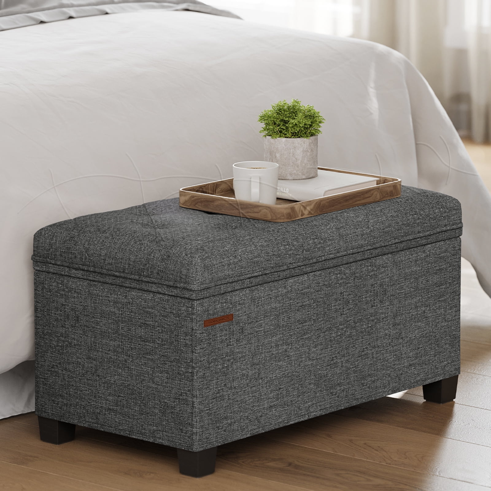 "SONGMICS Big 30"" Storage Ottoman Bench, Holds 660lb, for Bedroom ...