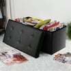 Sorbus Foldable and Collapsible Fabric Storage Ottoman with Lid Cover ...