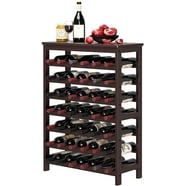 Costway 72 Bottle Wood Wine Rack Stackable Storage 6 Tier Storage ...